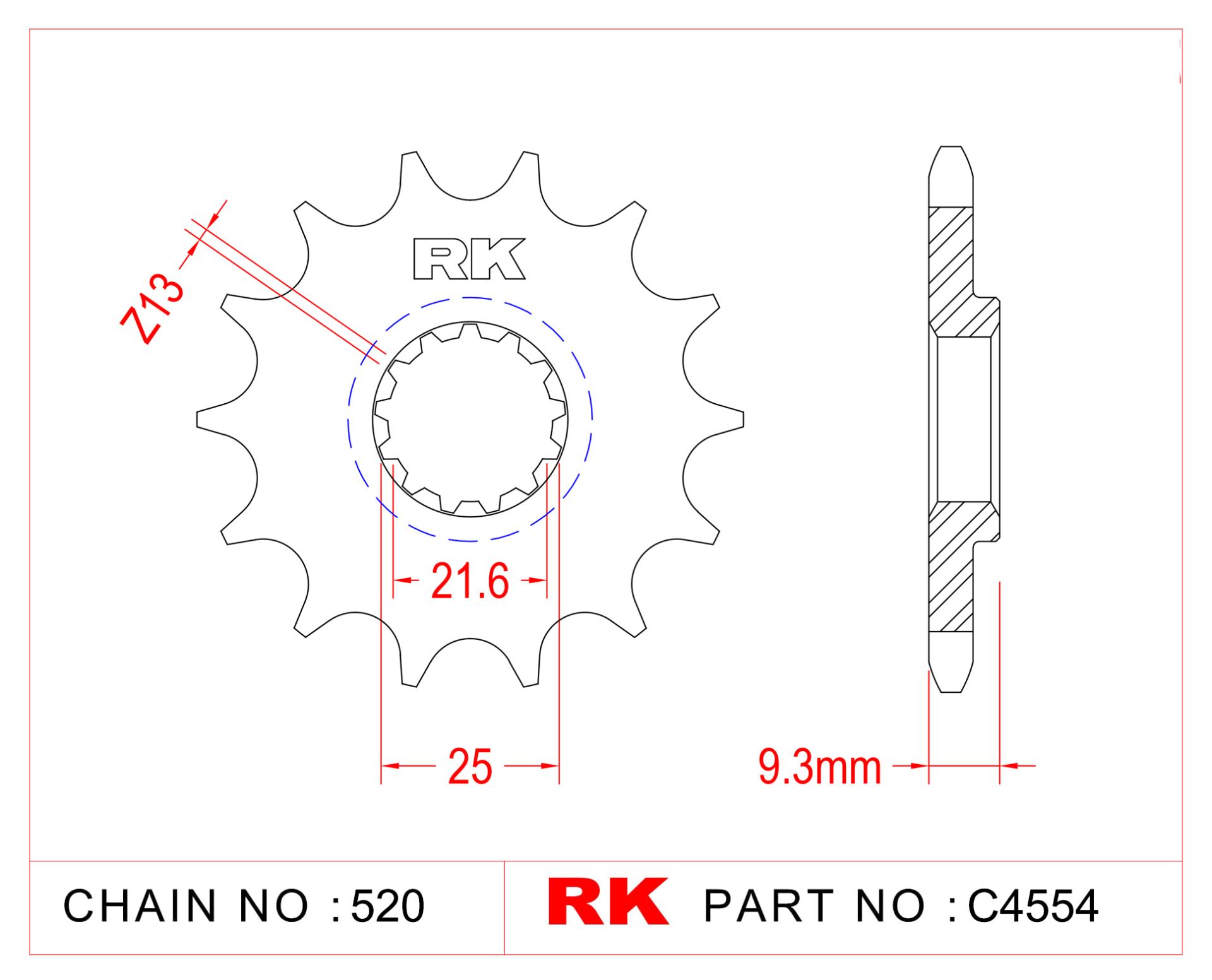 F/S EX 250R 08>12 (C4082 REPLACEMENT) RK TAKASAGO 40 GEL